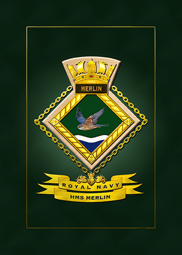 HMS MERLIN - SHORE ESTABLISHMENT - SHIPS CREST | JACKS TAXI