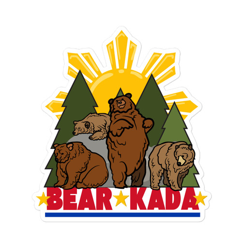 Filipino Bear-Kada (Barkada) No Bubble sticker | FilAm Gear