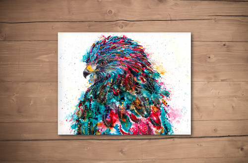 Colorful Hawk Art Print | EllenBrennemanStudio