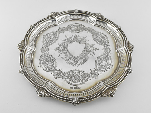 Antique English Edwardian Solid Silver Calling Card Tray, Mappin & Webb ...