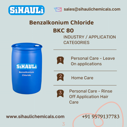 Benzalkonium Chloride BKC 80 | Manufacturers & Exporters from Vasai ...