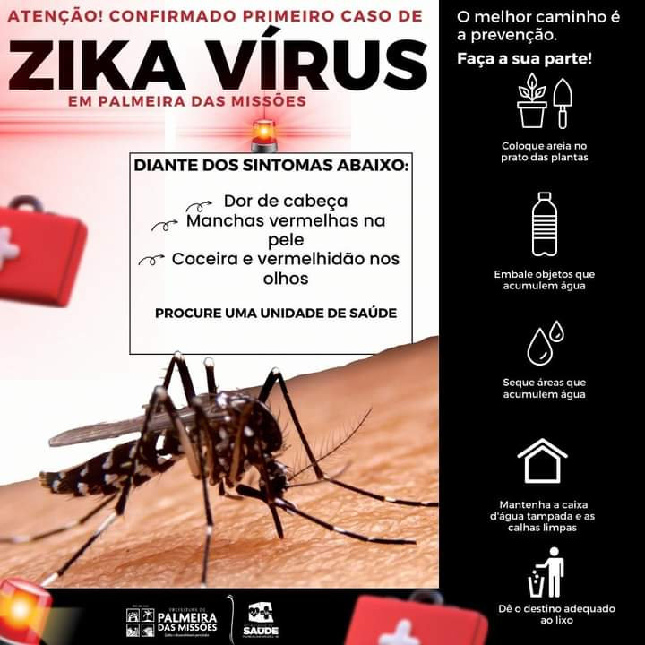 Primeiro caso de Zika Vírus é registrado em Palmeira das Missões