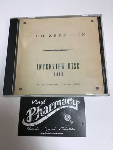 Led Zeppelin : Interview Disc - Promo Only (2003) CD | Vinyl Pharmacy
