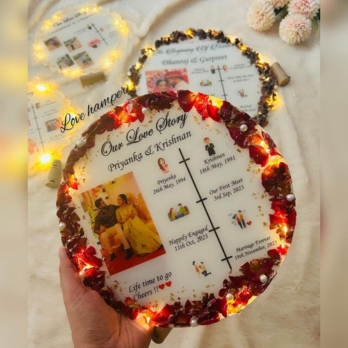 Resin Love Story Frame | Love Hamper