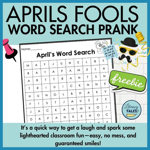 April's Fools Day Word Search and Flip the Page Freebie | Literacy Tales