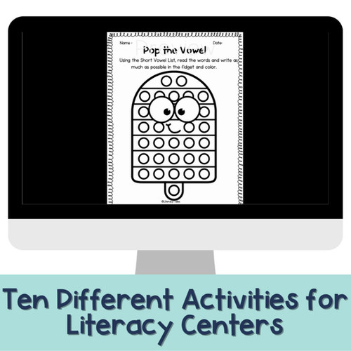 Phonics-Short Vowels Literacy Centers Word Work Activities | Literacy Tales