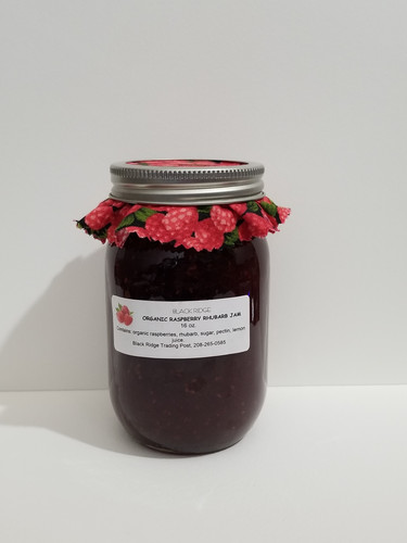 Organic Low Sugar Raspberry Rhubarb Jam | Black Ridge Iris