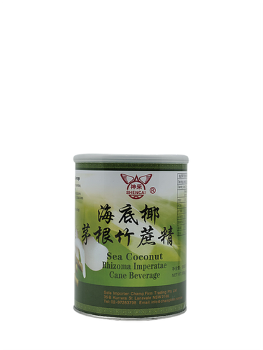 SEA COCONUT RHIZOMA IMPERATAE CANE BEVERAGE (TIN) 500g | Champ Firm Trading