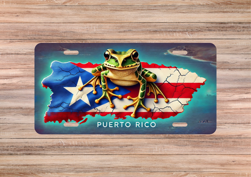 Puerto Rico Map Licence Plate | Lil Sky Creations