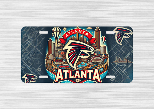 Atlanta Falcons Team Custom License Plate | Lil Sky Creations