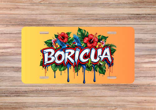 Boricua License Plate | Lil Sky Creations