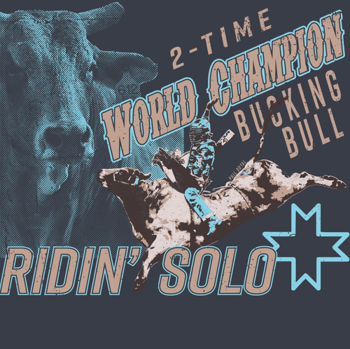 Ridin Solo - 2 Time World Champ Tshirt | McCoy Rodeo