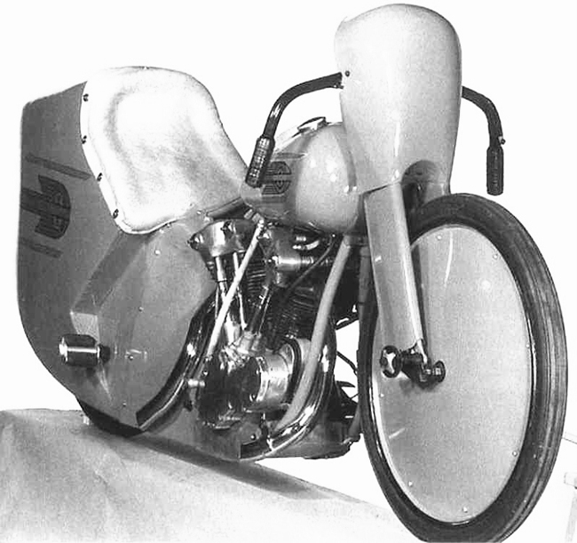 On a HARLEY-DAVIDSON, the speed land record set by Joe Petrali!