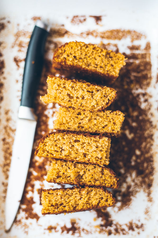 Sweet lemon and rum cornbread