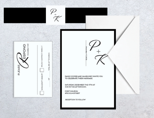 Simple Initial Invitation | Eclat Digital Media