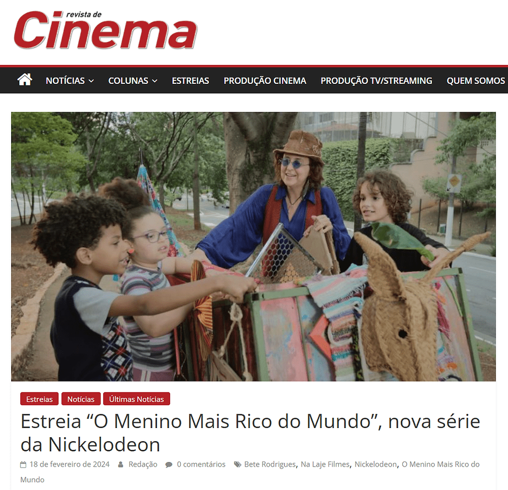 Premiere of “O Menino Mais Rico do Mundo,” Nickelodeon’s New Series