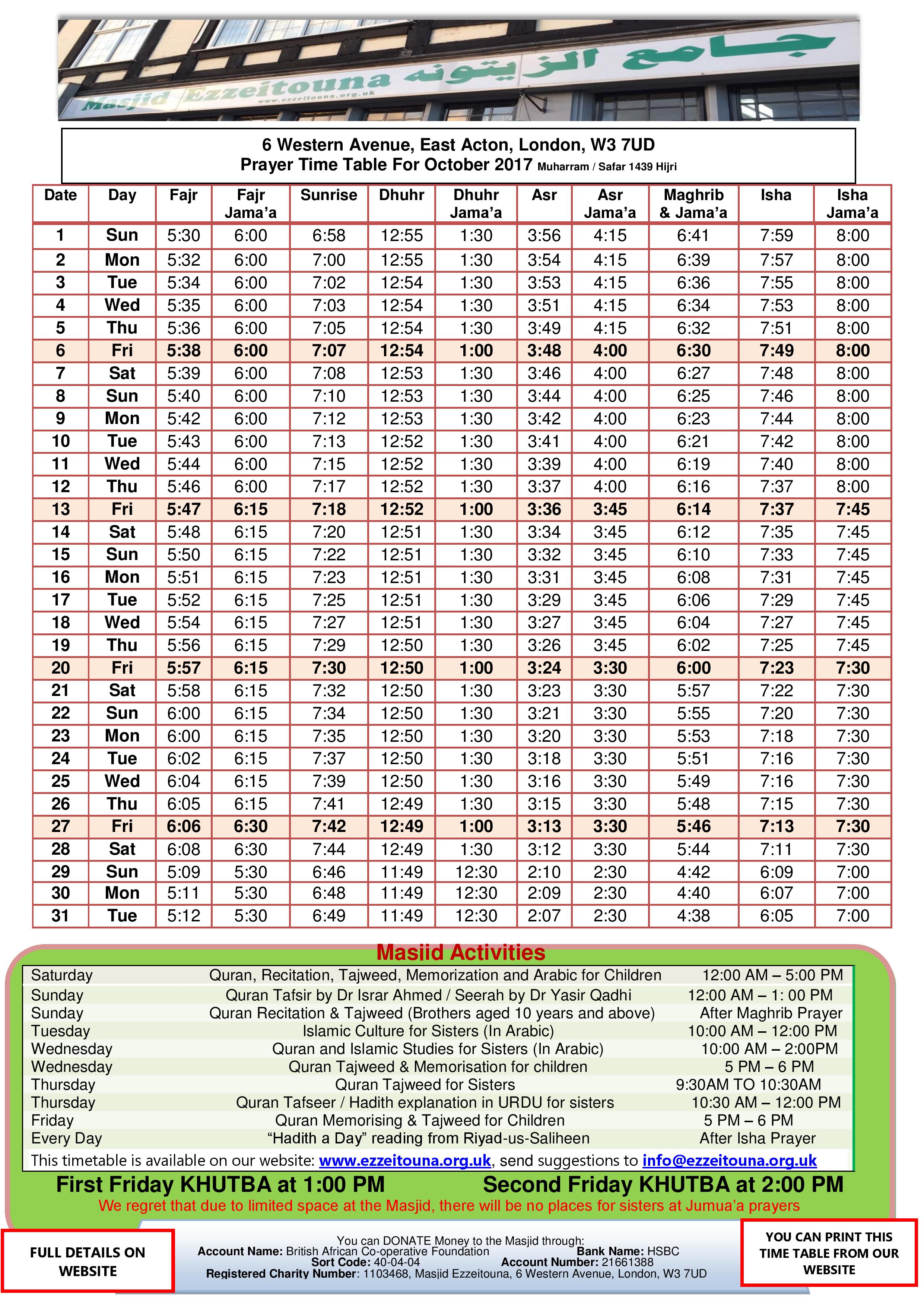Prayer Times | website