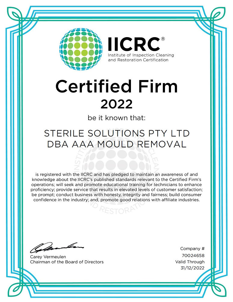IICRC CERTIFIED FIRM