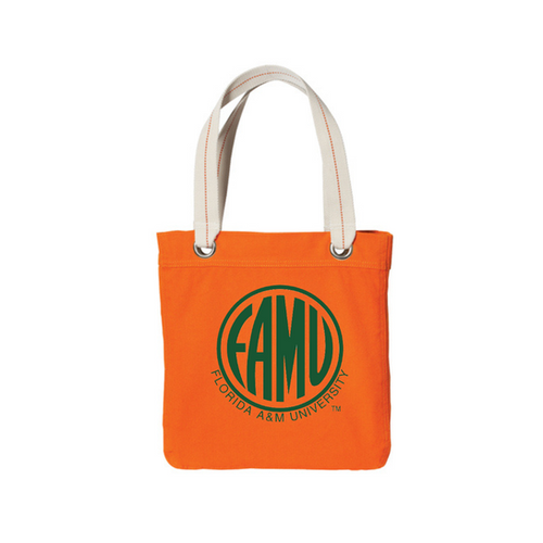 FAMU Green Circle Logo Tote Bag | Baby Rattler