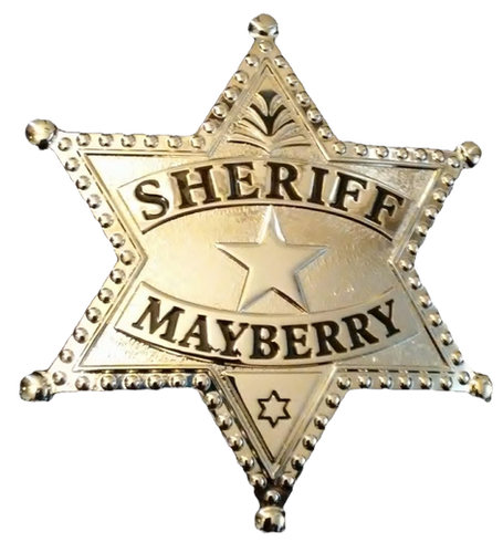 Andy Griffith Show Mayberry Sheriff Prop Replica Badge | Hollywood Prop ...