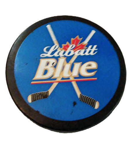 Labatt Blue Vintage Beer Promotional Hockey Puck | Hollywood Prop Badges