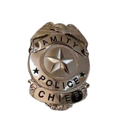 'Jaws' 40TH Amity Chief of Police (Martin Brody) Replica Prop Badge ...