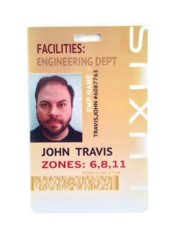 'Sleepless' 2017 Film John Travis 'Engineering Dept' I.D. tag Movie ...