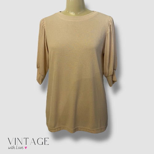 Signature By Des Light Peach Top With Balloon Sleeves - Size 34 ...