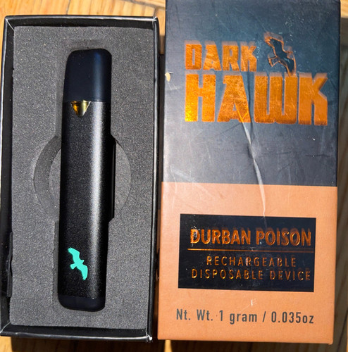 Dark Hawk 1 Gram THC Disposable Weed Carts