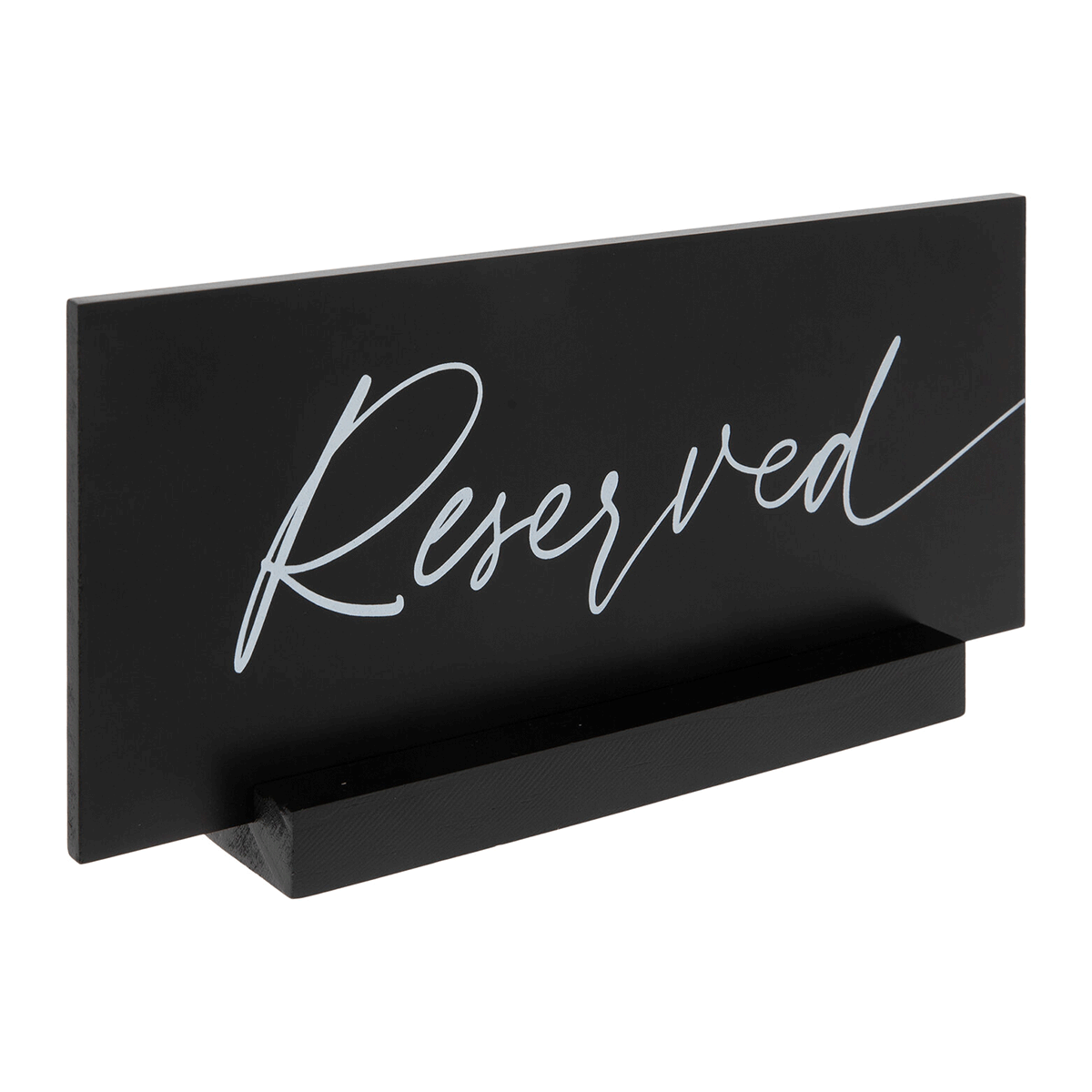 Black Reserved Wood Sign | templateinvitations