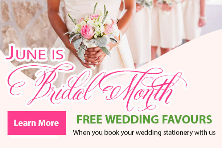 June is Bride Month - Free Wedding Favours