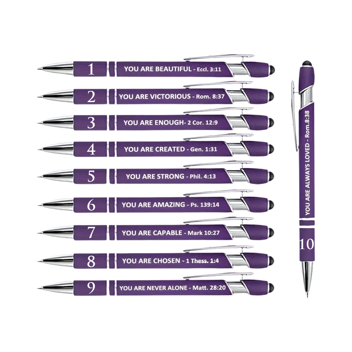 Purple Inspirational Pen with Stylus | templateinvitations