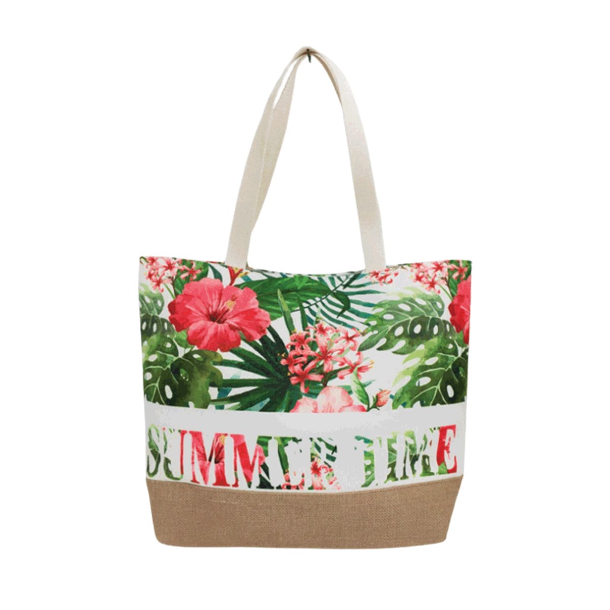 Summer Time Floral Canvas Tote Bag | templateinvitations