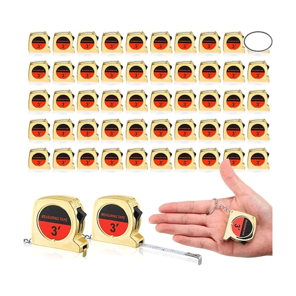 Gold Mini Measuring Tape | templateinvitations