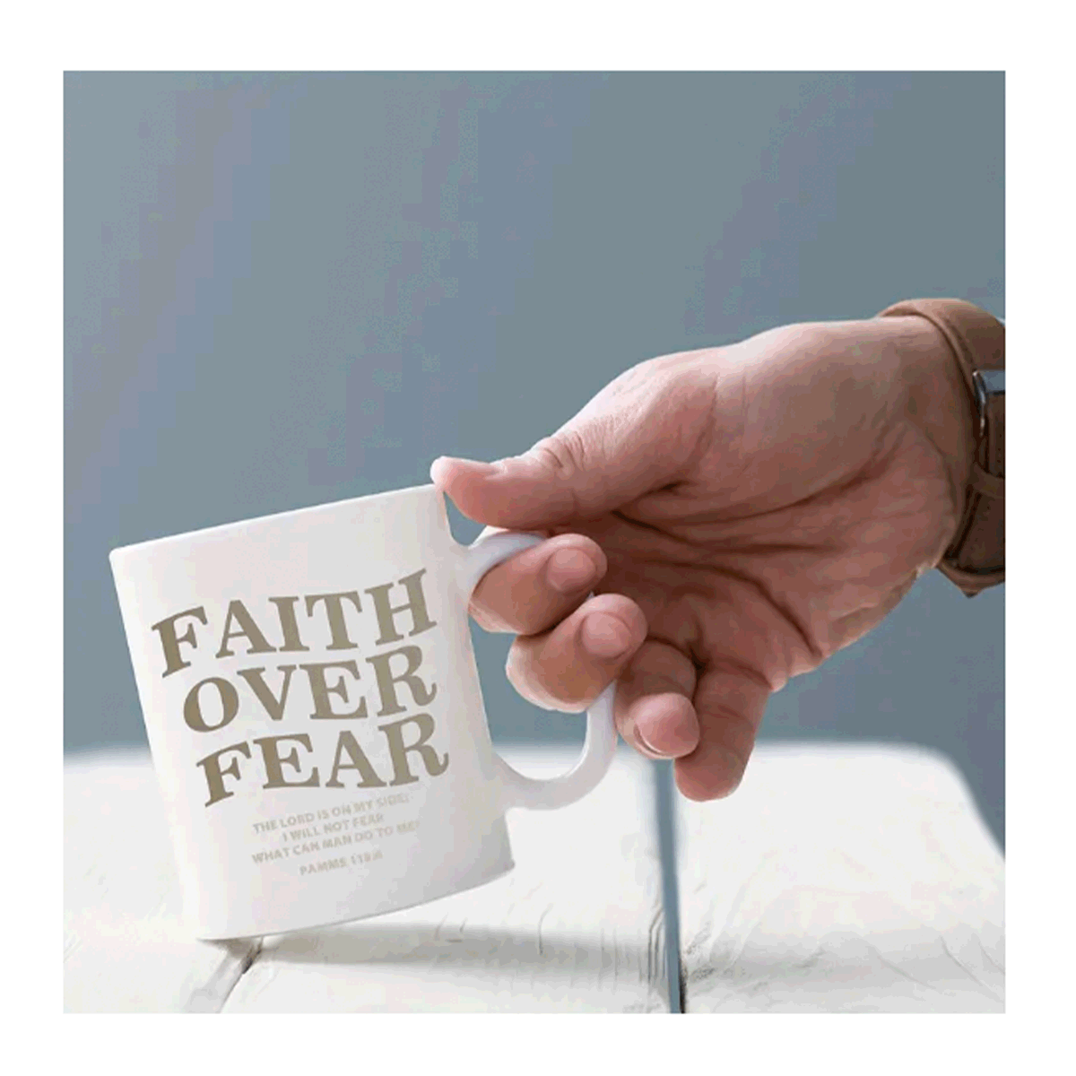 Faith Over Fear Mug | templateinvitations