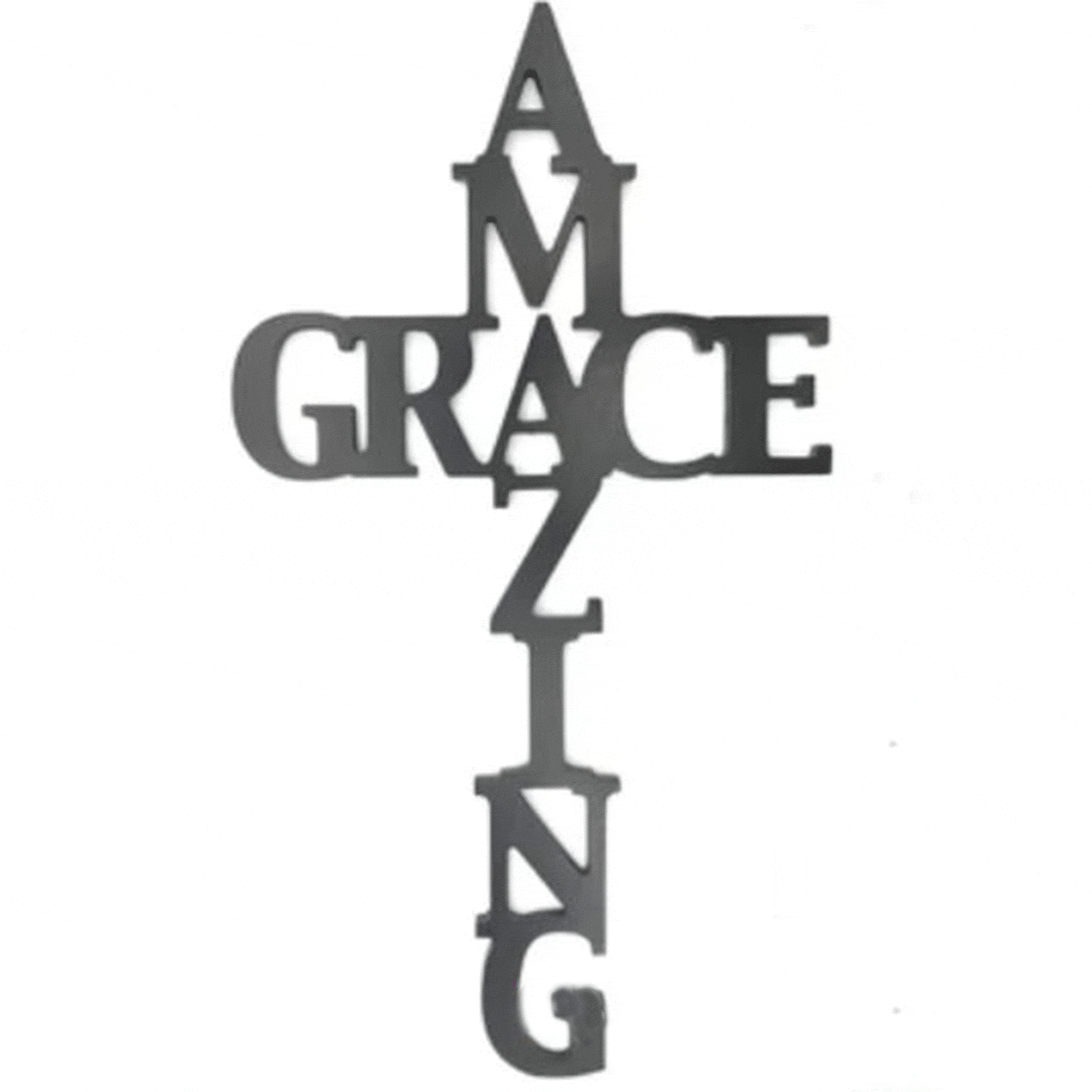 Amazing Grace Wood Cross Decor | templateinvitations