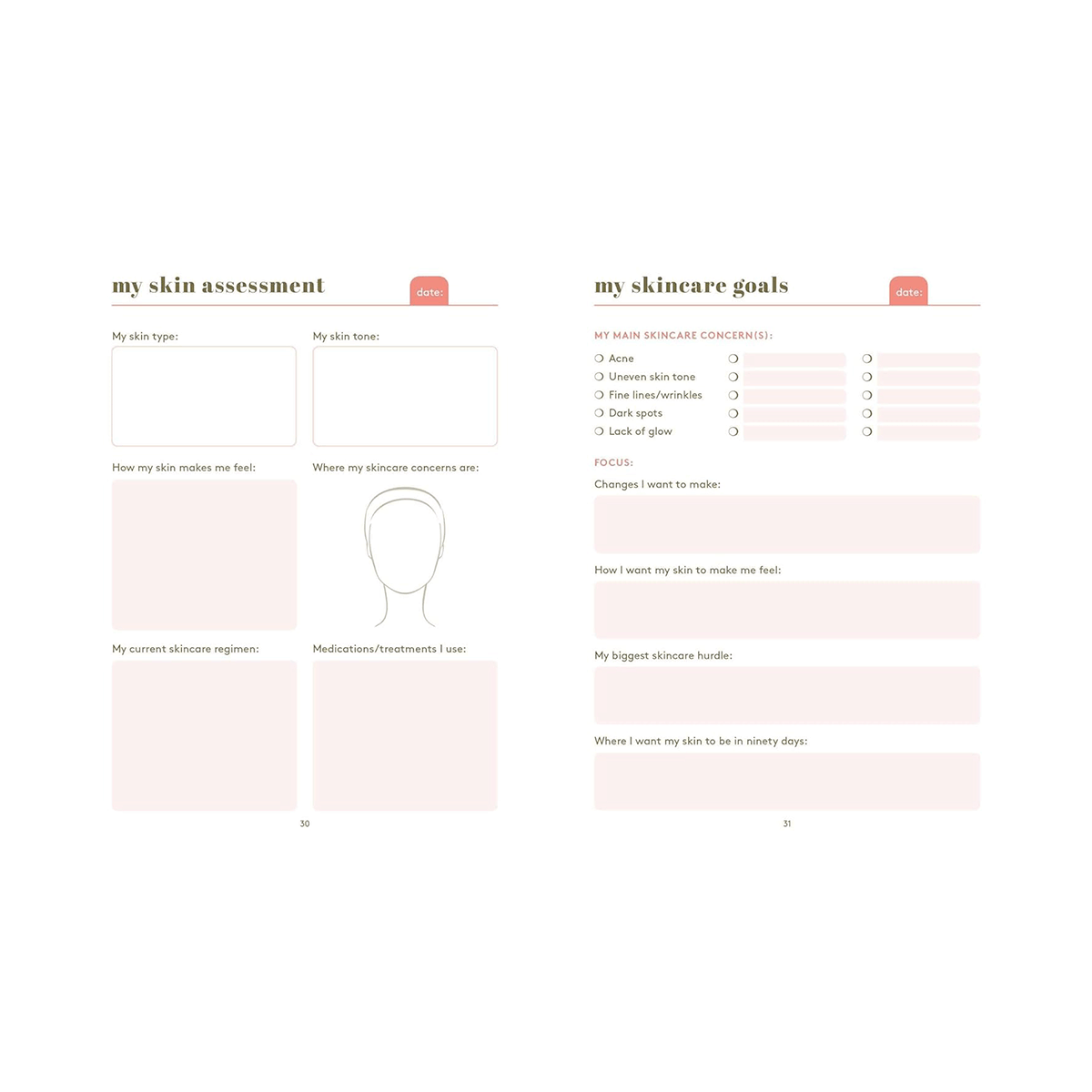 Daily Skincare Journal | templateinvitations