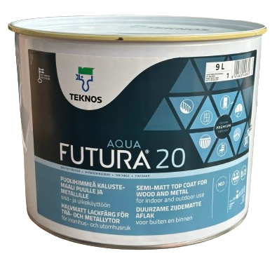 Teknos Futura Aqua 20 White 9L | PaintMerchantDirect