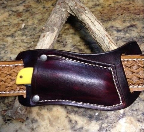 Mahogany Cross Draw Sheath for the Sod Buster Junior knife | SULLIVAN ...