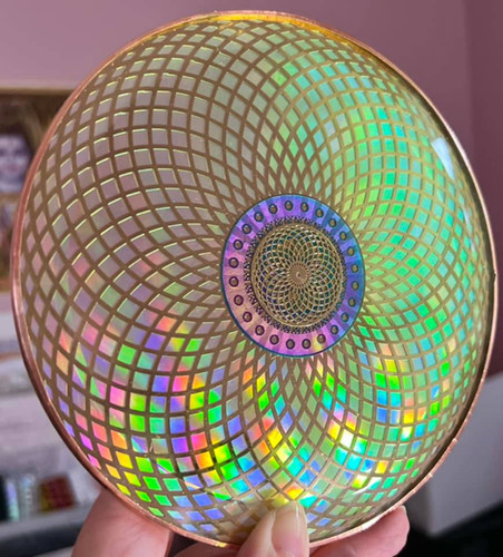 6" FULL SPECTRUM DICHROIC GOLD TORUS HEALING DISC | Cosmic Healing