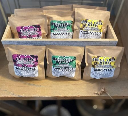 Aromatherapy shower bombs | Amanda Kate Designs