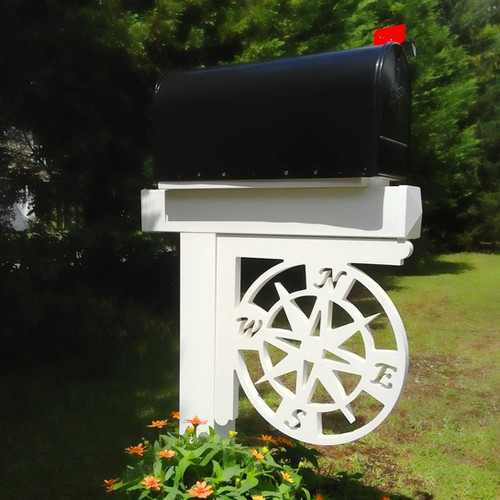 ® Compass Rose Bracket Premium All Weather Solid White PVC 16"x16 ...