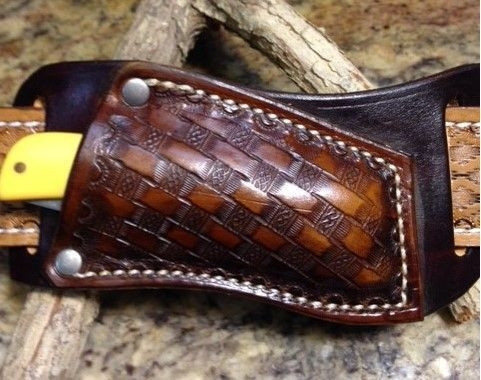 Basket Weave cross draw Soduster Jr. | SULLIVAN LEATHER