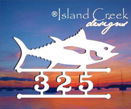 Saltwater Fish House Sign with 2 or 3 Numbers 13.75"Wx10"H Premium All ...