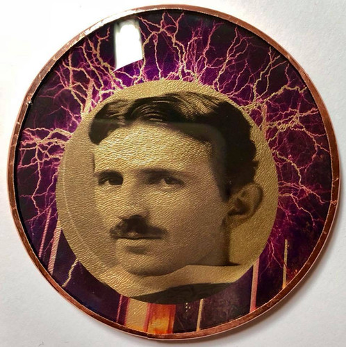 Nikola Tesla's Violet Ray Transformer Disc *22kt GOLD* | Cosmic Healing