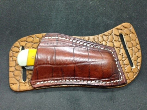 Gator Embossed Cross Draw for the Trapper & Stockman style knives ...