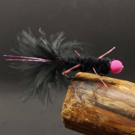 #305 TWITCH CANDY BUGS FUZZY PINK BUBBLE GUM 6MM SINKZ BEAD HYPER UV ...