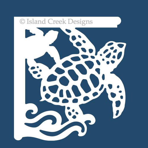 ® Large Sea Turtle with Baby Corner Bracket Premium All Weather Solid ...