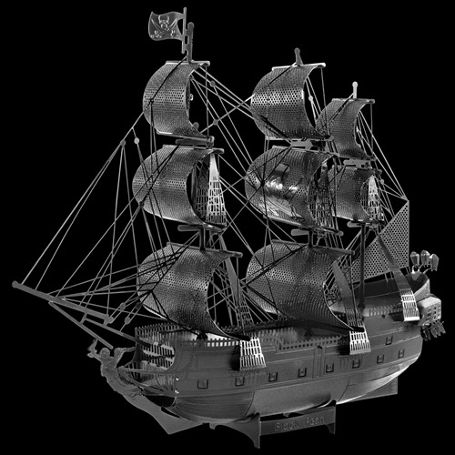 ICONX Metal Earth Black Pearl - Black Version Colour Stainless Steel 3D ...