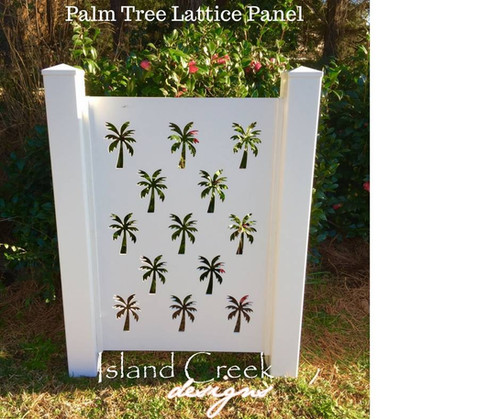 Palm Tree Lattice Panel 24"x36"x.25" | Island Creek Designs